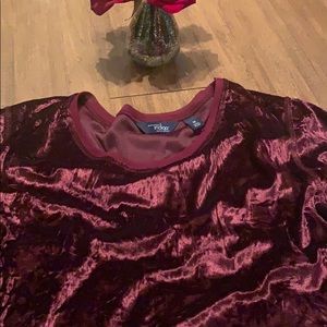 Indigo | Tops | Chiffon Crushed Velvet Blouse Maroon | Poshmark